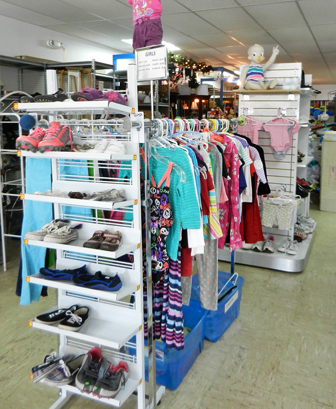 Tiny fashion at tiny prices! The children's section offers everything from playground-ready sneakers to "my first fancy occasion" outfits.