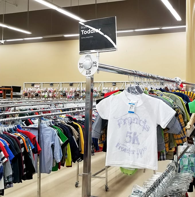 Tiny fashionistas start young! The children's section offers budget-friendly options for kids who outgrow clothes faster than you can say "growth spurt."