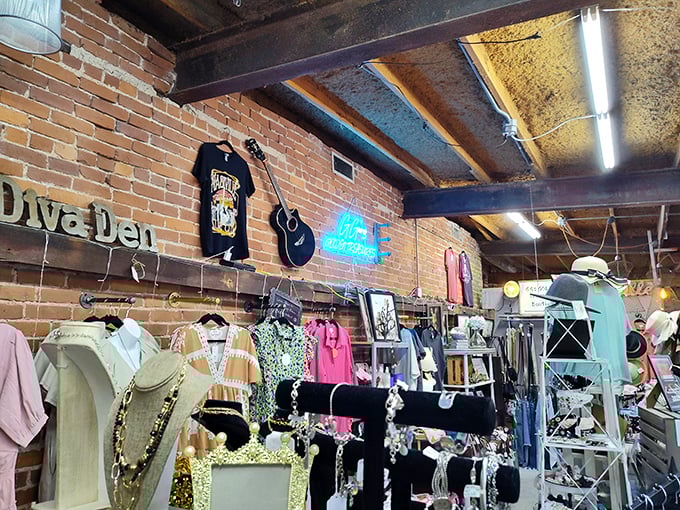 Step into this treasure trove where country charm meets rock &lsquo;n&rsquo; roll flair&mdash;cowgirl hats and guitars included.