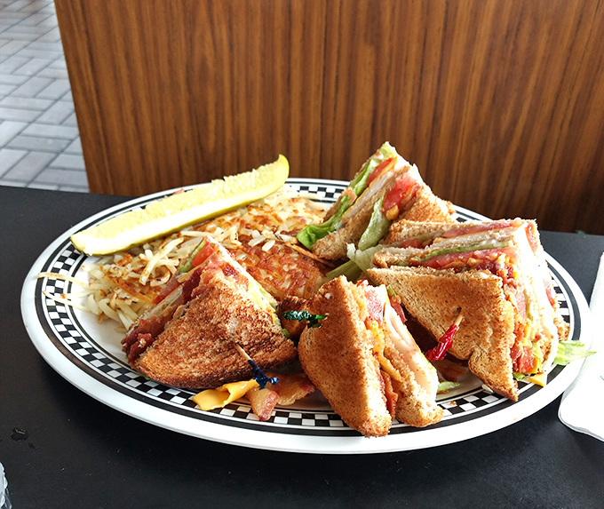 The legendary club sandwich&mdash;architectural marvel of toast, meat, and vegetables that somehow tastes even better than it looks. Worth the drive from anywhere.