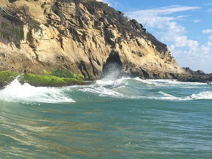 When waves meet cliffs in a dramatic standoff that's been running longer than "Law & Order"—and is just as compelling.