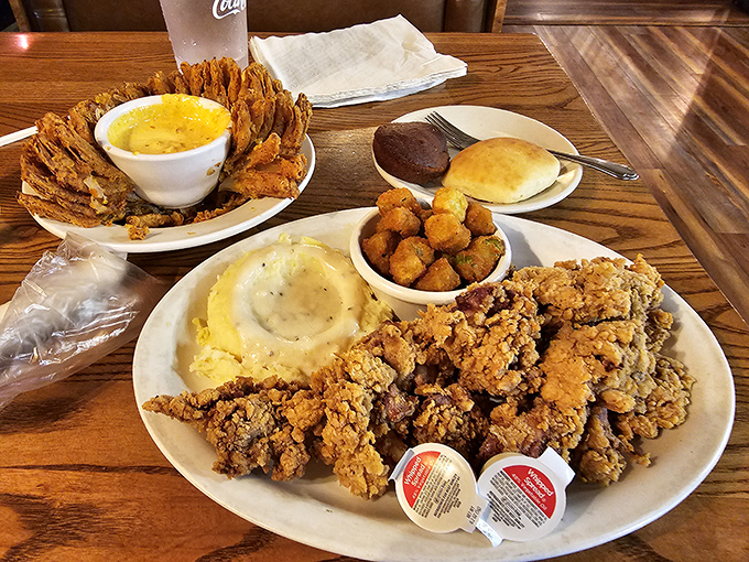 A feast fit for royalty &ndash; crispy fried chicken, creamy mashed potatoes, and sides that make you wonder why you'd ever eat anywhere else.