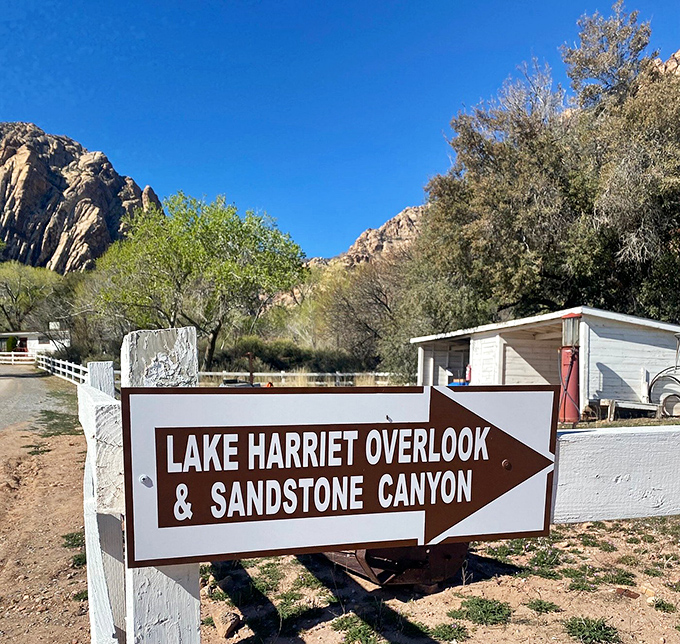 When a sign points to "Lake Harriet & Sandstone Canyon," it's not offering suggestions&mdash;it's giving life directions you should follow immediately. 