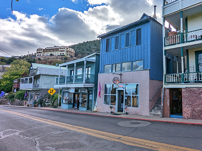 Jerome's colorful storefronts stand like a chorus line of history, each building telling its own story of boom, bust, and beautiful resurrection.