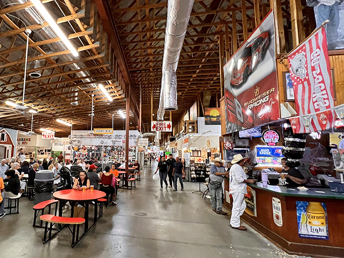 The food court: where shopping stamina gets refueled and strangers become friends over shared tables and the universal language of "that looks good!"