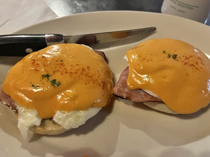 Benedict perfection: when hollandaise flows like liquid gold over eggs that know their purpose.