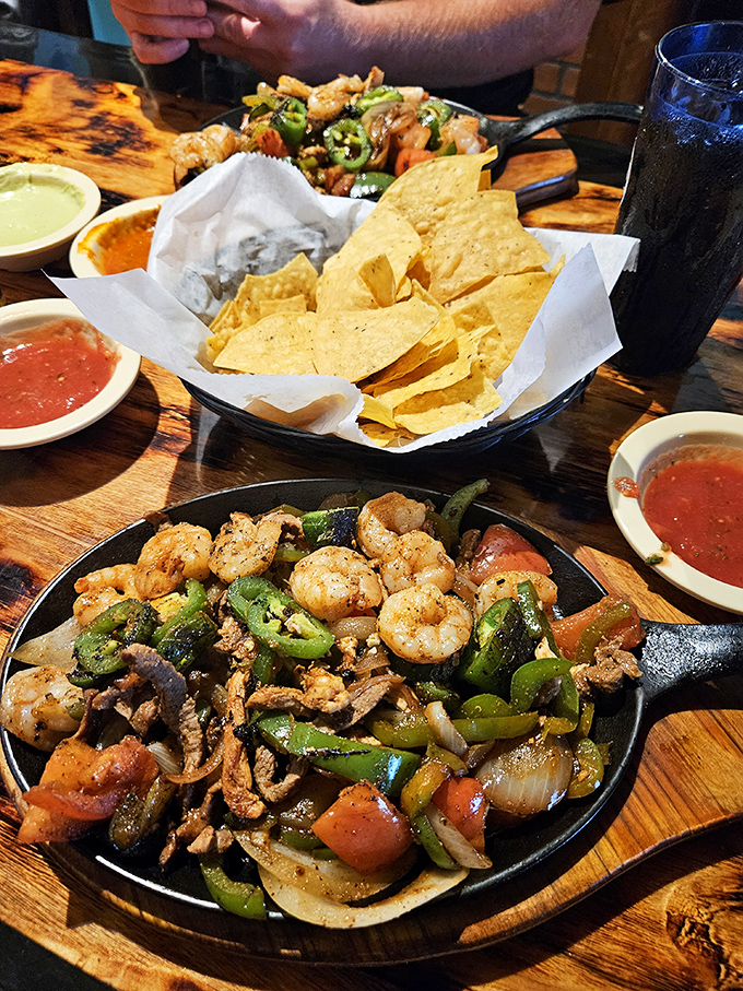 Sizzling fajitas that announce their arrival before you see them&mdash;a cast iron skillet of perfectly charred vegetables and proteins that make nearby tables experience immediate order envy.