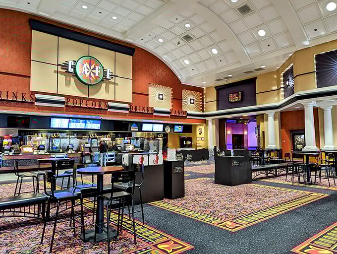 The theater's Art Deco styling and comfortable seating area remind us that movie-going should always feel like a special occasion.