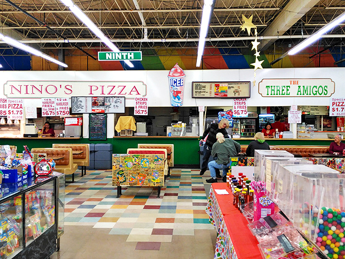 No treasure hunt is complete without refueling. Nino's Pizza and Three Amigos offer sustenance for shoppers whose eyes proved bigger than their wallets.