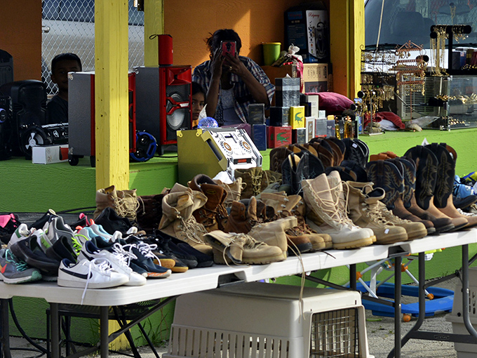 Boot boulevard! From work-worn to barely scuffed, these shoes have walked interesting paths and are ready for new adventures.