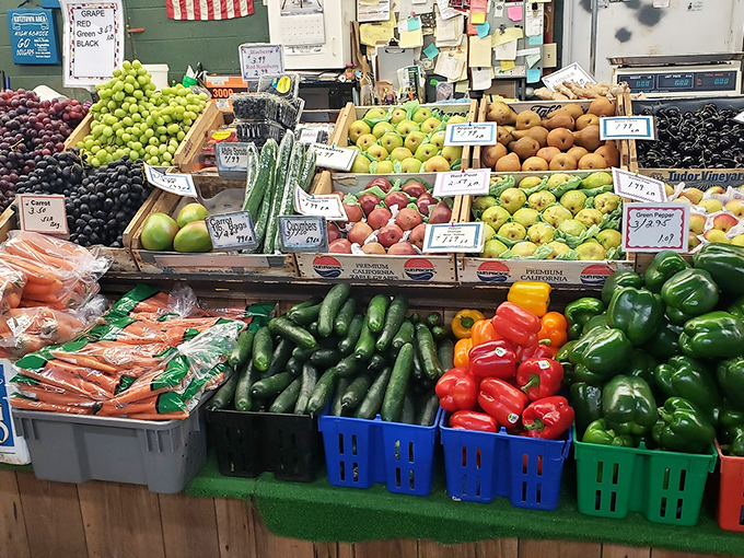 Nature's color palette on delicious display. These aren't just vegetables—they're tomorrow's dinner waiting to happen!