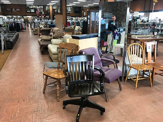 A furniture forest where vintage chairs and tables wait patiently for their "Cinderella moment" &ndash; from castoff to centerpiece.