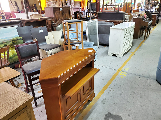 Furniture alley &ndash; where that perfect mid-century credenza waits patiently for someone to rescue it from flea market purgatory.