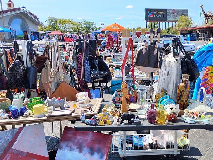 Handbag heaven or purse purgatory? Either way, there's a designer knockoff with your name on it somewhere in this glorious chaos.