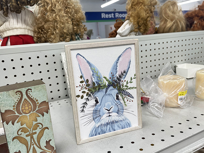 That watercolor bunny might just be the conversation piece your living room's been missing all these years.