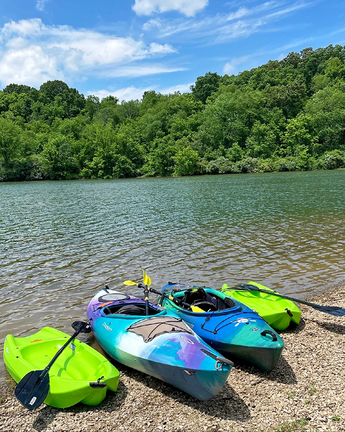 Kayak paradise without the crowds. These colorful vessels await your paddling adventures&mdash;no experience or upper body strength required.