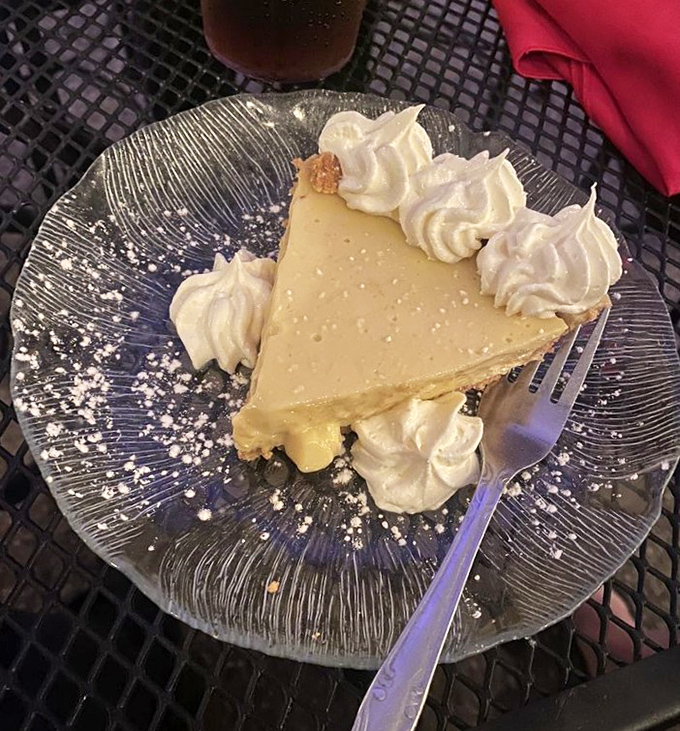 Key lime pie that strikes the perfect balance between tart and sweet, like a good marriage or your favorite sitcom couple.