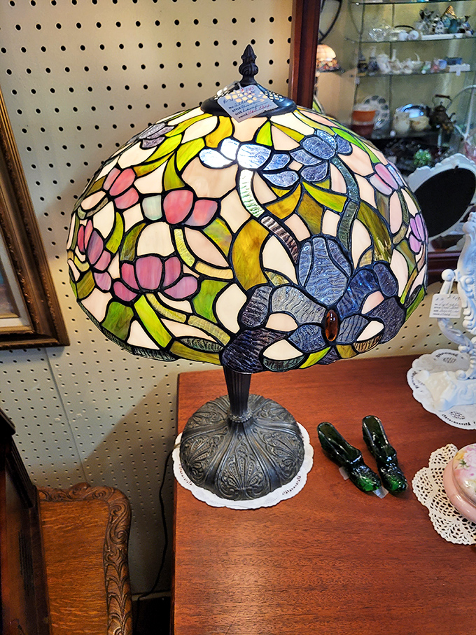 Not just a lamp&mdash;a stained glass conversation piece that will have guests asking, "Where did you find this magnificent creation?"