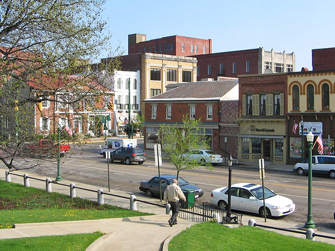 Downtown Marietta unfolds like a movie set where brick buildings and gentle hills create a backdrop for everyday life that feels anything but ordinary.