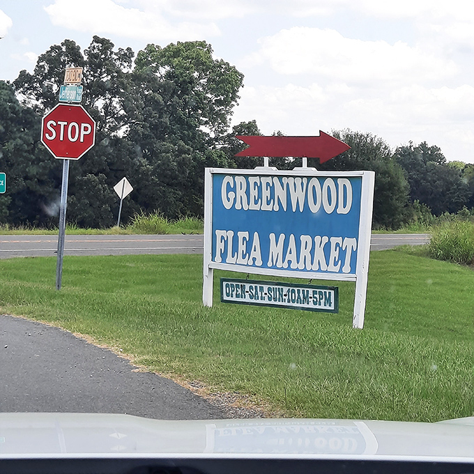 The blue and white sign beckons like a lighthouse to the bargain-obsessed. Those weekend hours are sacred time slots in many a Louisianan's calendar.