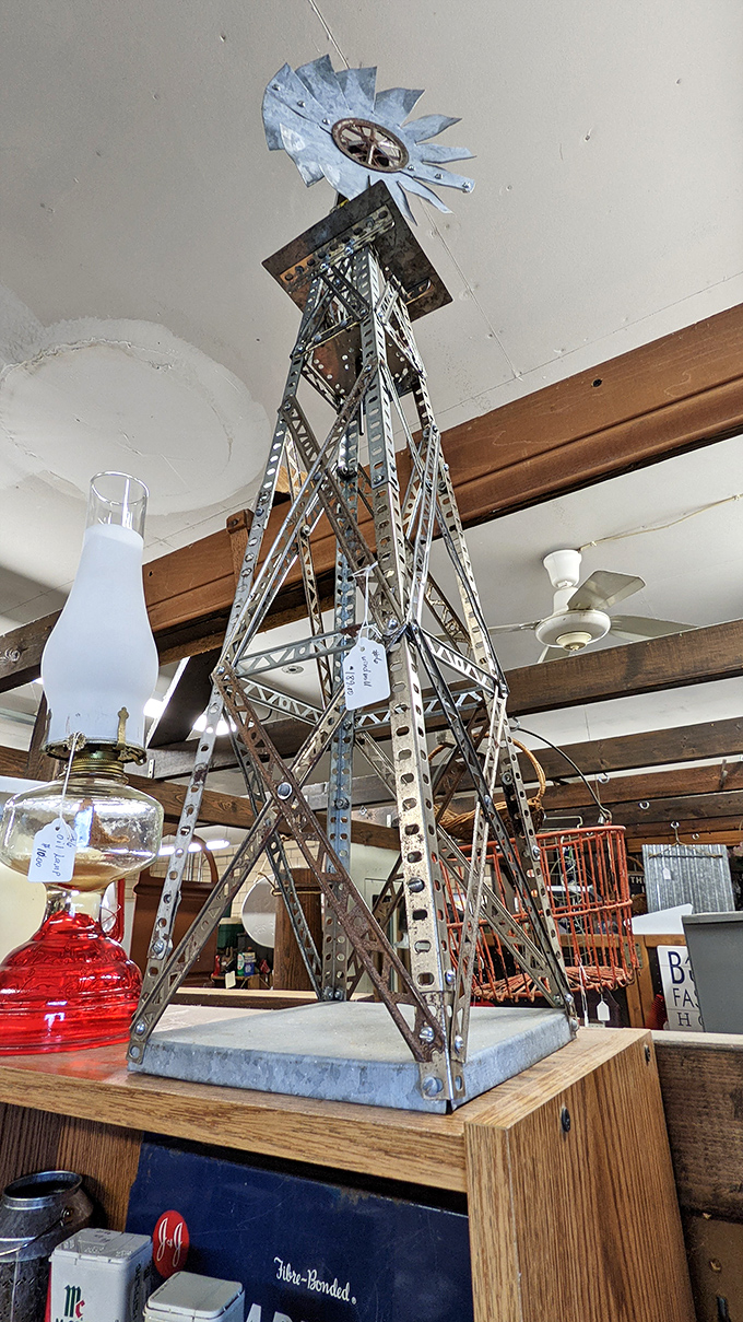 This miniature metal windmill wasn't just farm equipment – it was rural America's first weather app, telling farmers when rain was coming.
