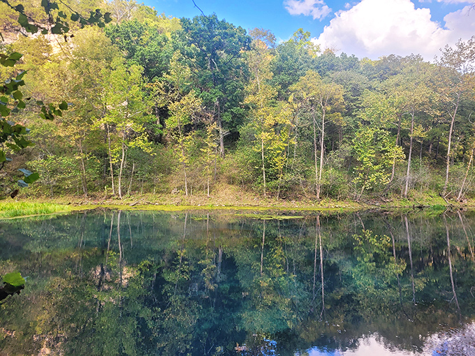 Mirror, mirror on the lake—this perfect reflection doubles the beauty without the Hollywood special effects budget.