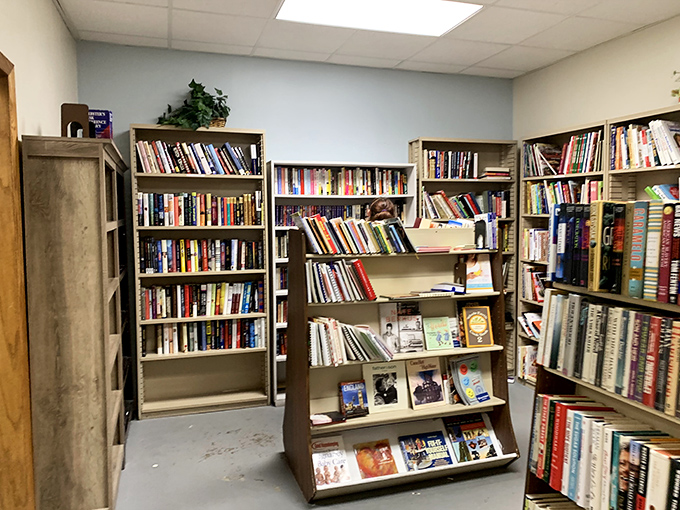 The book section: where literary adventures cost less than a coffee. From bestsellers to obscure titles, it's a library where you don't have to return anything.