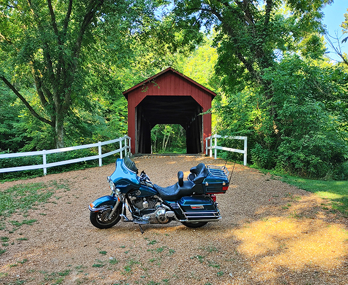 Even modern iron horses pause to appreciate this wooden wonder&mdash;proof that beauty transcends centuries and speaks to all travelers.
