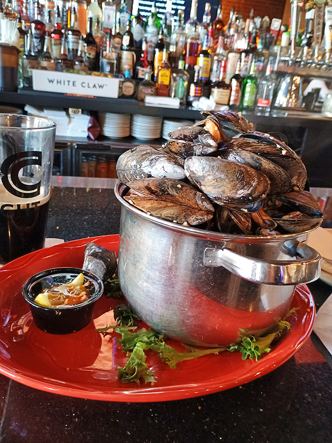 These mussels aren't just steamed; they're having a party in a pot with all their favorite flavor friends.