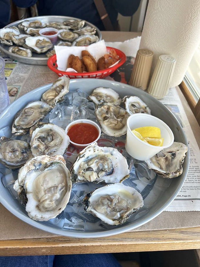 Fresh oysters on ice&mdash;nature's perfect appetizer. Each one tastes like the ocean decided to send you a love letter.