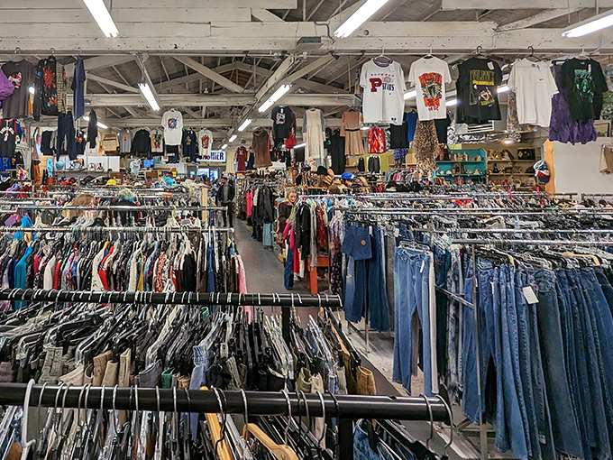 Denim heaven stretches as far as the eye can see. More Levi's than at Woodstock, each pair with character you can't buy off the rack.