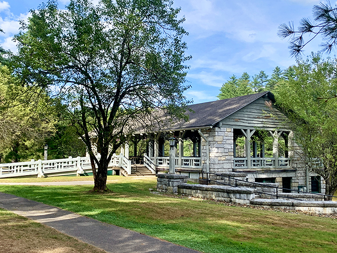 This historic CCC pavilion stands as a testament to craftsmanship from another era. They just don't make 'em like this anymore&mdash;literally.