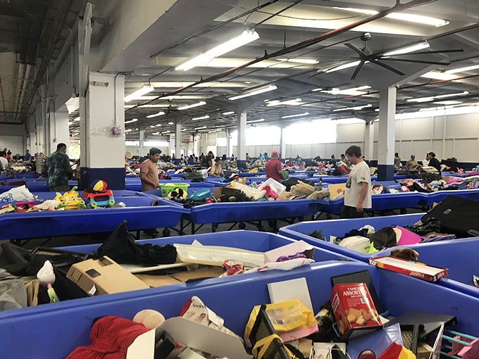 The thrill of the hunt brings people together. Strangers become temporary allies in the quest for that perfect secondhand score.