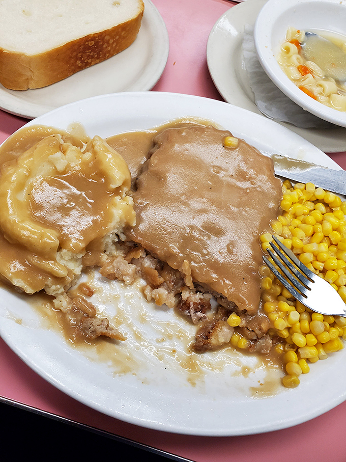 Hot turkey sandwich with mashed potatoes and gravy&mdash;comfort food so nostalgic it should come with a permission slip to skip afternoon appointments.