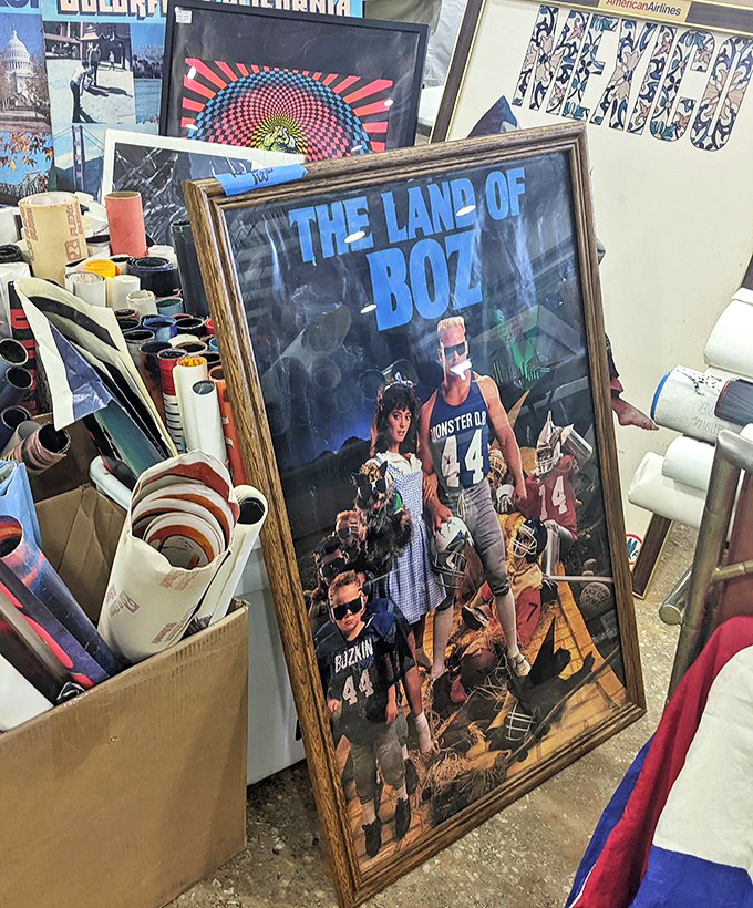 "The Land of Boz" poster stands proudly among pop culture relics—a reminder that yesterday's kitsch is today's collectible gold.