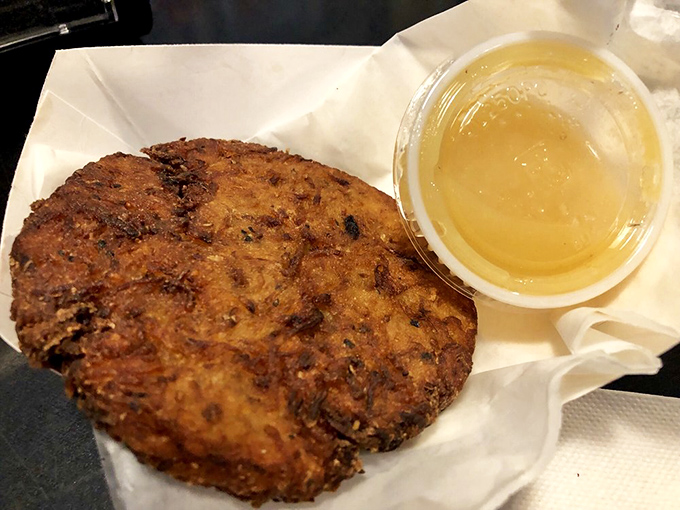Crispy potato latkes arrive golden and ready for their traditional toppings, bringing Eastern European comfort to your Ohio afternoon.