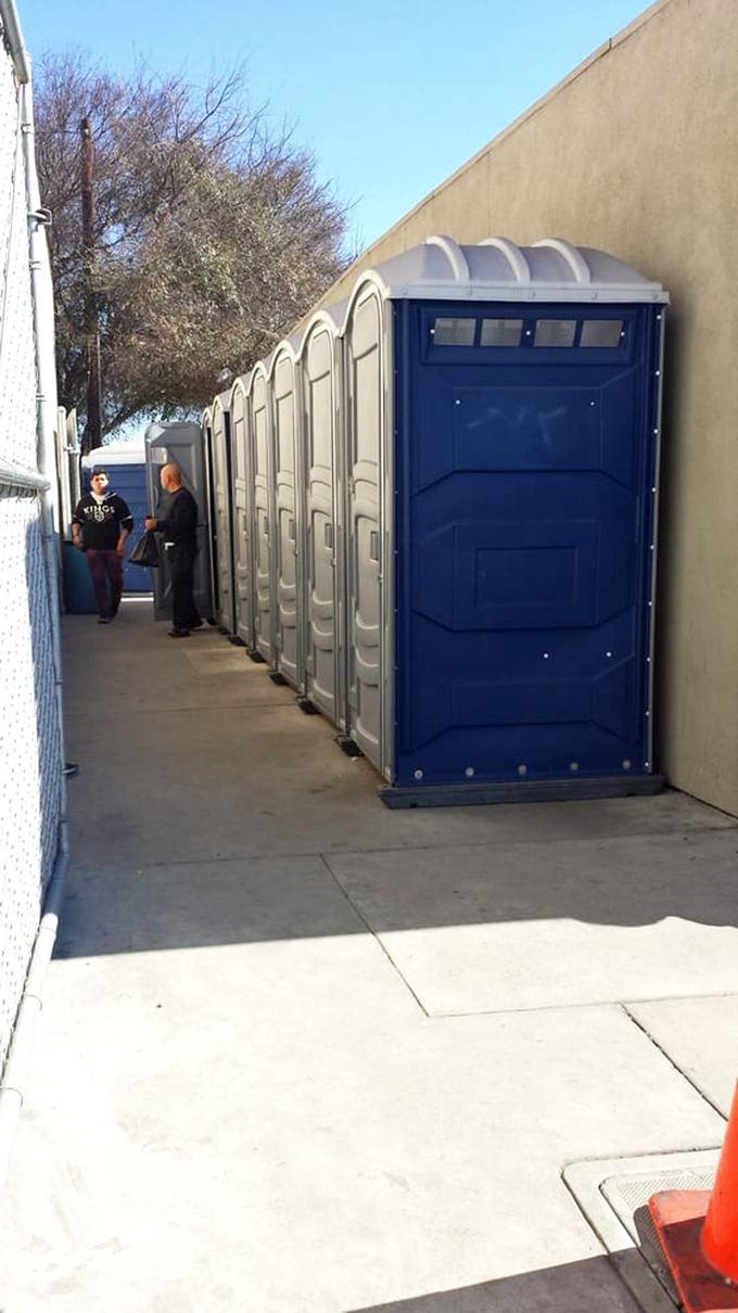 When nature calls amid treasure hunting! The practical side of swap meet infrastructure ensures shoppers can make a day of their bargain adventure.