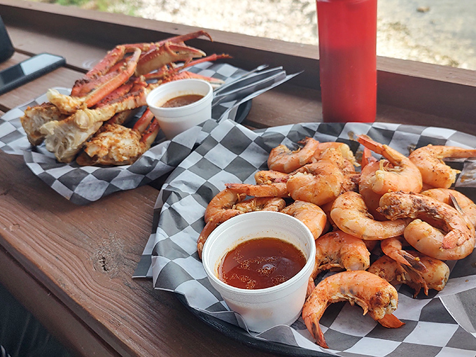 The seafood spread that launches a thousand road trips&mdash;crab legs and peel-and-eat shrimp presented without pretense but with plenty of flavor.