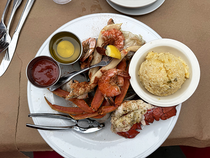 A seafood platter that's basically a greatest hits album of the Atlantic. The crab legs are the headliner, but every act deserves applause.