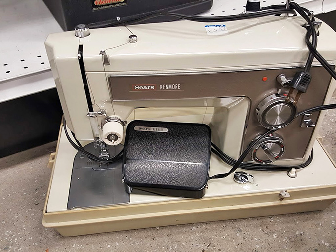 This vintage Sears Kenmore isn't just a sewing machine; it's a time capsule of American craftsmanship from when things were built to last.