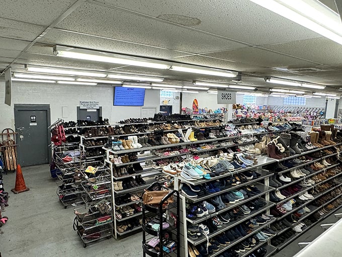 A shoe paradise that would make Imelda Marcos weep with joy&mdash;from barely-worn designer finds to practical everyday footwear.