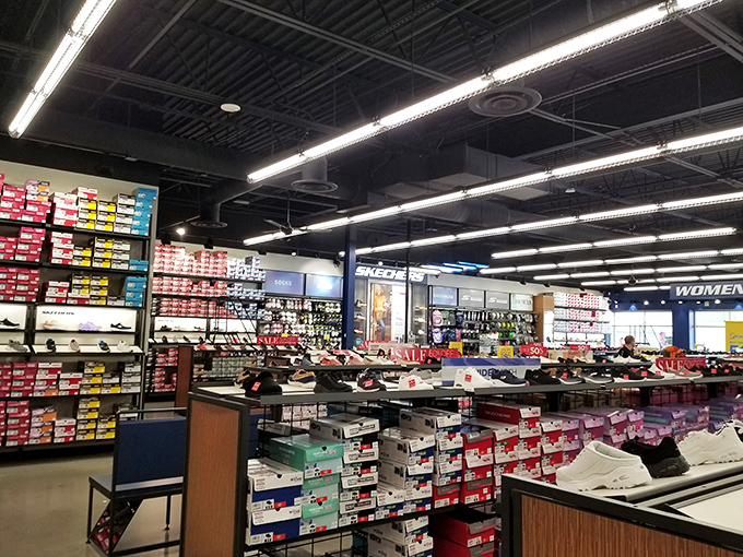 The shoe section at Tanger resembles what I imagine heaven looks like&mdash;endless options organized by size, no awkward waiting for salespeople to check "the back."