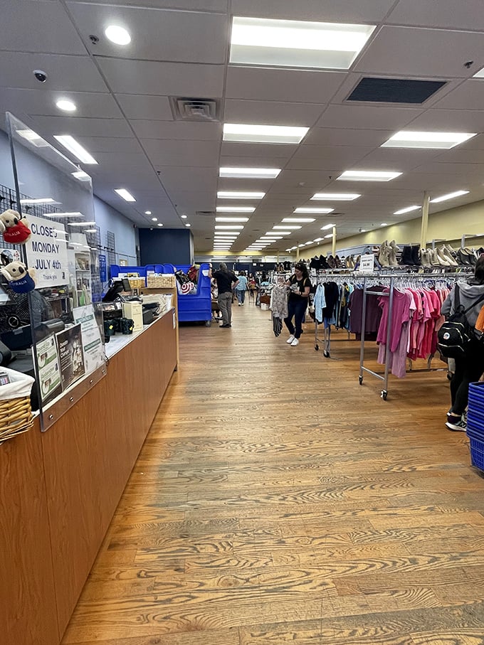 Treasure hunters navigate the well-worn wooden floors, each on their own quest for that perfect something they didn't know they needed.