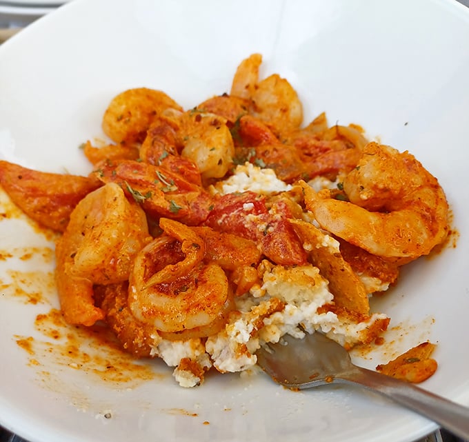 The legendary shrimp and grits &ndash; plump crustaceans lounging on a creamy bed of corn perfection. This dish alone justifies the drive to Cornelia.