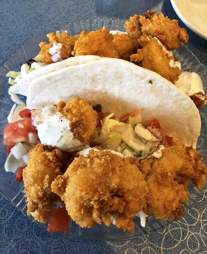 These fried shrimp tacos aren't just a meal&mdash;they're a crunchy, creamy vacation for your taste buds without leaving Maryland.