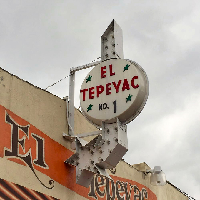 The vintage sign proudly proclaims "No. 1," a statement few locals would dispute after experiencing their first five-pound burrito baptism.