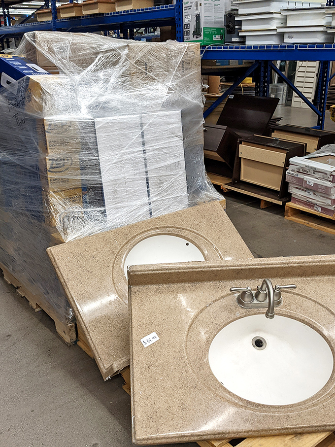 Bathroom vanities that didn't quite make their Hollywood debut, now starring in the "perfect second chance" section at prices that won't sink your budget.