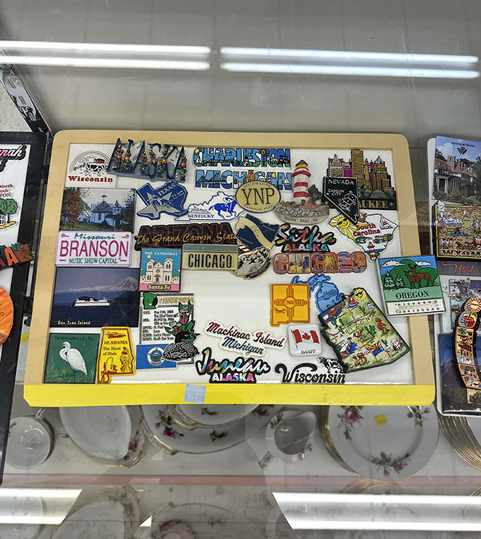 Travel memories without the airfare&mdash;a collection of magnets and postcards that tell stories of adventures from across America.
