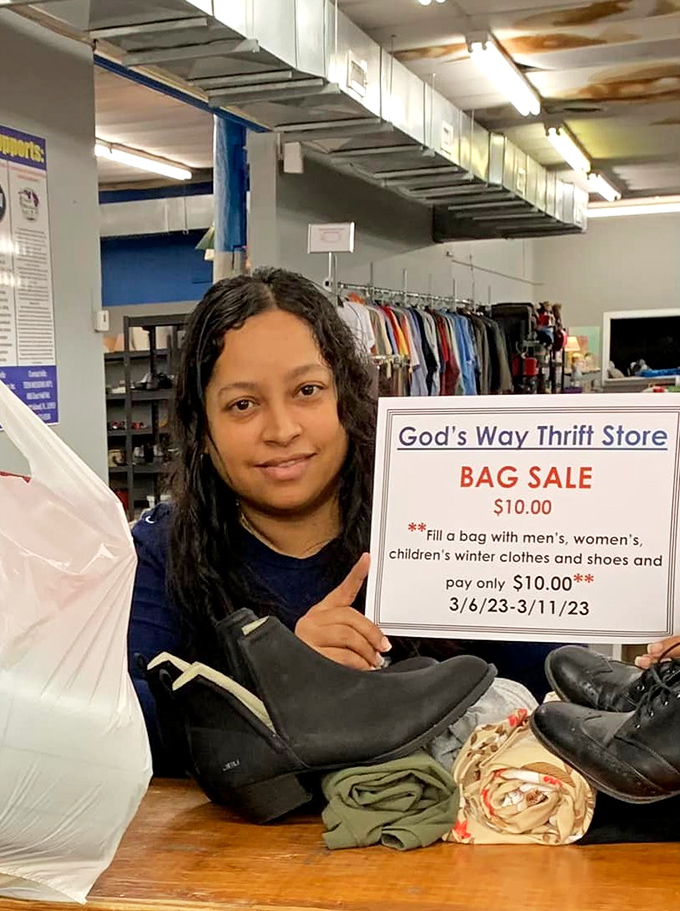 During special bag sales, shoppers can fill up with seasonal clothing treasures&mdash;turning $10 into a wardrobe refresh that sparks joy.