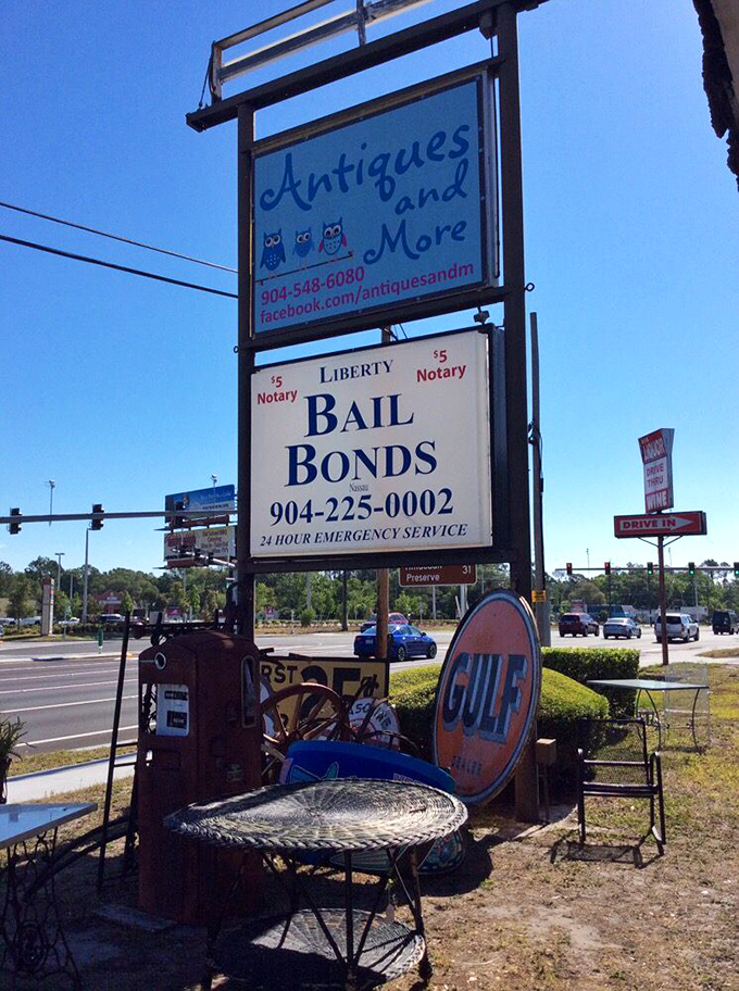 The iconic sign that's become a landmark &ndash; where getting bailed out and finding antique treasures happen under the same Florida sky.